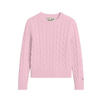 MC2 Saint Barth Sorbonne Braid Wool - Femme - Pulls - Rose - Taille: 40 FR