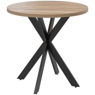 HOMCOM Esstisch 75 x 75 cm rund Küchentisch für 2-4 Personen modern Esszimmertisch mit Spinnenfuß Kleiner Tisch für Küche, Esszimmer und Wohnzimmer Braun