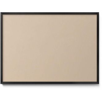 Tulup Tableau Magn&eacute;tique en M&eacute;tal pour Aimants - Motif Couleur beige - Minimaliste - Cadre Noir - 100x70 cm - Tableau M&eacute;tallique Aimant&eacute;
