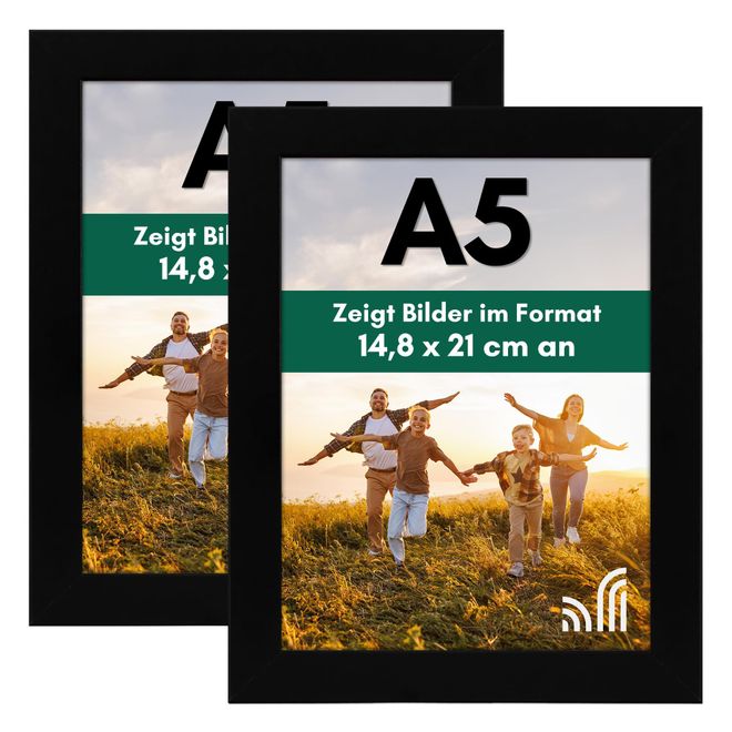 Americanflat Bilderrahmen A4 Schwarz - DIN A4 Bilderrahmen aus ...
