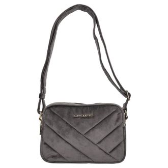 Lancaster Samt-Stepp-Umh&auml;ngetasche - - Bags - Damen - Grau - ONE SIZE