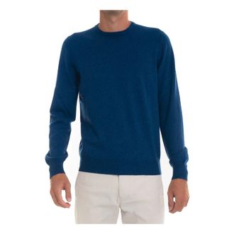 Gran Sasso Kaschmir Slim Fit Rundhals Pullover - - Knitwear - Herren - Blau - 4XL