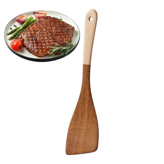 Generic Pfannenwender, Holzspatel, Holzspatel f&uuml;r die K&uuml;che, K&uuml;chenbesteck aus Holz, hochwertiger Holzspatel, Holzspatel, Holzschaber, K&uuml;chenspatel mit langem