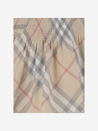 Burberry Girls Dress Cotton Check Multicolour