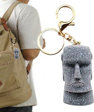 Generic Statue en r&eacute;sine - Accessoires de porte-cl&eacute;s &agrave; suspendre pour voiture, d&eacute;coration de pierre mignonne pour pendentif de chambre | Breloque de sac uniqu