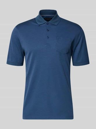 Bugatti Regular Fit Poloshirt mit Brusttasche und Label-Stitching