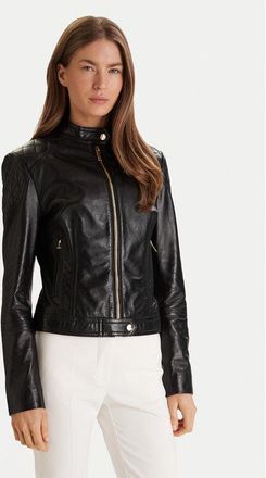Guess Lederjacke 6RGL09 7133A Schwarz Regular Fit