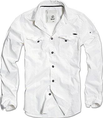 Brandit Slim Fit Shirt Long Sleeve, color: white, size: XXL