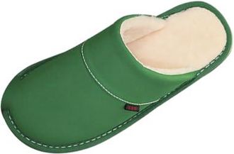 Generic Pantoufles dint&eacute;rieur antid&eacute;rapantes en Coton Chaud, Chaussures imperm&eacute;ables pour Femmes,Vert,38 EU