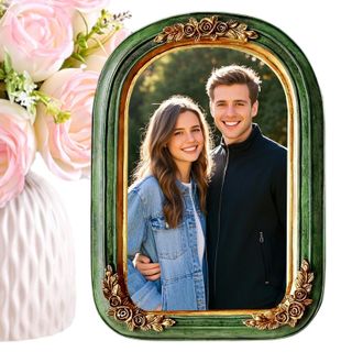 Generic Vintage Frames - 5x7 Zoll Picture Frame, Aesthetic Wall and Tabletop Display, Vintage Photo Frame with Classic Carving | for Bedroom, Apartment, Dorm,