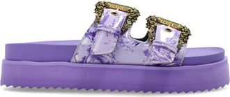 Versace Jeans Couture Femme, Chaussures, Violet, Taille: 37 EU Slides &agrave; plateforme