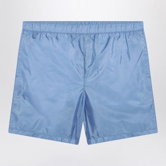 Prada Badeshorts aus Re-Nylon in Hellblau