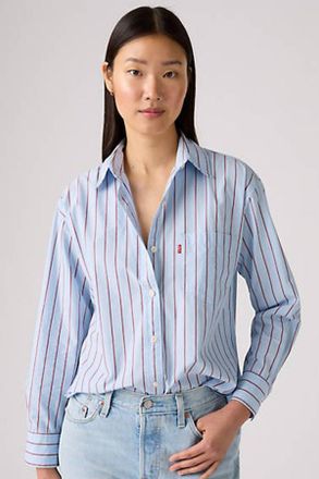 Levi's Chemise Boyfriend Harlie - Femme - Bleu / Hug Stripe Chambray Blue - XS