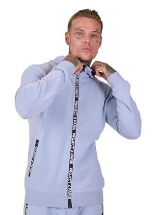 Project X Paris Veste &agrave; Capuche Basic Zip Logo Bleu Ciel XL