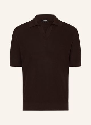Ermenegildo Zegna Zegna Strick-Poloshirt braun