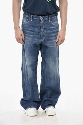 Dsquared2 Loose-Fit Stretch Denim Jeans with Embroidered Logo 27cm size 44