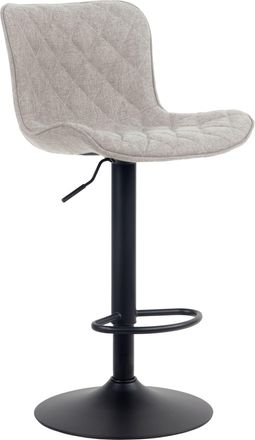 Clp Barhocker Emma I H&ouml;henverstellbarer Barstuhl I 360&deg; Drehstuhl Mit R&uuml;ckenlehne F&uuml;r K&uuml;che Und Bistro, Farbe:Taupe, Material:Stoff