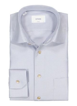 Eton Herren Hemd blau Kent
