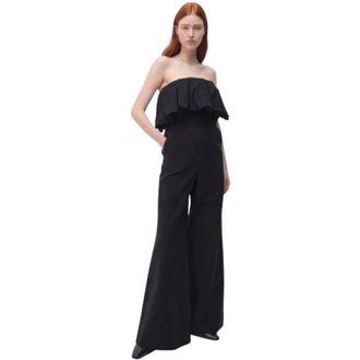 SIMKHAI R&uuml;schen Detail Schwarzer Jumpsuit - - Jumpsuits & Playsuits - Damen - Schwarzk - M