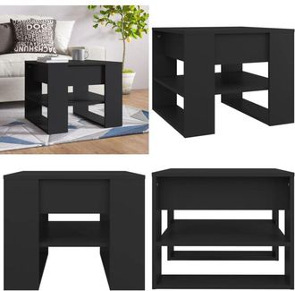 vidaXL Couchtisch Schwarz 55,5x55x45 cm Holzwerkstoff - Couchtisch - Wohnzimmertisch - Holzt Tisch - Schwarz - Holzwerkstoff - Home & Living