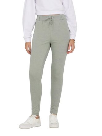 Only Damen Onlpoptrash Life Easy Col Pant PNT Noos Regular Fit Hose Mit Kordelzugverschluss Für Lounge Und Freizeit, Lily Pad/Detail:melange,XS / 32L