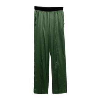 Tom Ford Weite Seidenmischungs-Hose - - Trousers - Damen - Gr&uuml;n - M