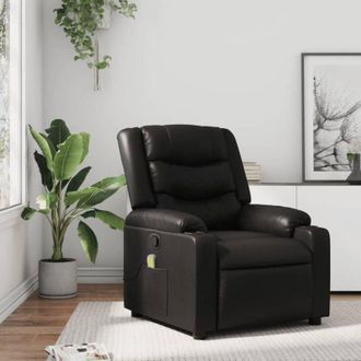 vidaXL Fauteuil de massage inclinable noir similicuir Vidaxl