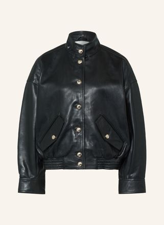Maje Lederblouson schwarz