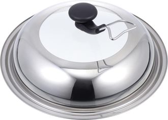 Hemoton Topfdeckel Aus Edelstahl Silikondeckel Universaldeckel F&uuml;r Topf Pfanne Lebensmittelechte Abdeckung Universeller Pfannendeckel. Kochdeckel Arbeit Zubeh