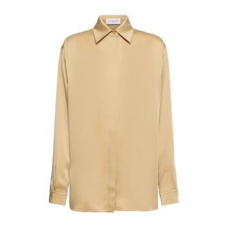 Michael Kors Hansen Charmeuse Shirt - - Blouses & Shirts - Damen - Beige - S