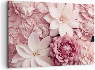 Arttor Wandbilder Dekoration Wohnzimmer Blumen Pastell Hell Bilder auf Leinwand 120x80cm Leinwandbild Schlafzimmer Küche Deko Wand Kunstdruck Art Groß XXL Wa