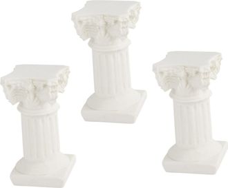 NUOBESTY 3 St&uuml;ck Kleiner R&ouml;mische S&auml;ulen Deko aus Bruchfestem Material Sandtaugliche Fotorequisite und Elegante Tischdekoration Im Retro Stil