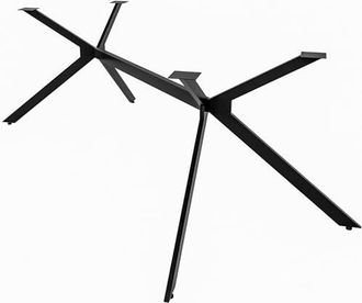 Clp Pieds de Table Cascada I Pied de Table pour projets DIY I Acier laqu&eacute; &eacute;poxy, Couleur:Noir, Taille:L