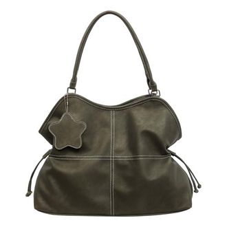 Generic Sac &agrave; main &agrave; bandouli&egrave;re en cuir synth&eacute;tique pour femme et fille - Couleur unie - Pour l&eacute;cole, le travail, un usage quotidien, Vert, 17.32x5.12x12.6in