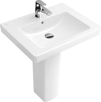 Villeroy & Boch Villeroy&boch - Waschbecken Subway 2.0 711365 650x470mm Rechteck 1 Hahnloch mit &Uuml;berlauf Wei&szlig; Alpin