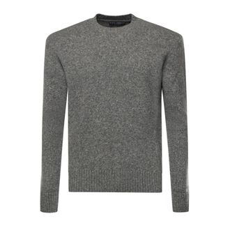 Dolce & Gabbana Gerippter Rundhalsausschnitt Langarm Pullover - - Knitwear - Herren - Grau - XL
