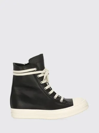 Rick Owens Baskets montantes en cuir de veau lisse avec fermeture zipp&eacute;e