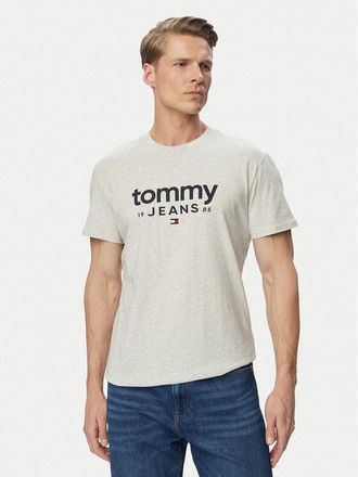 Tommy Jeans T-Shirt Graphic DM0DM23376 Hellgrau Slim Fit
