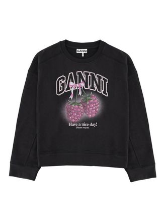 Ganni Rundhalspullover - Grau