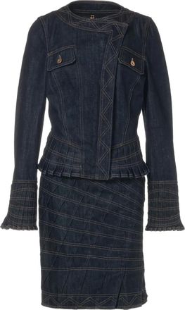 Gucci tailleur-jupe en jean (2003) - Bleu