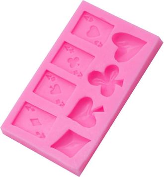 Lurrose Poker Silikonform Fondant Backform Poker Motiv Mehrzweck Selbstgemacht Schokoladenform F&uuml;r S&uuml;&szlig;igkeiten Kuchen Cupcake Dekoration