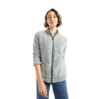 Weird Fish Deliah Fleecejacke f&uuml;r Damen, Durchgehender Rei&szlig;verschluss (Armee-Gr&uuml;n)