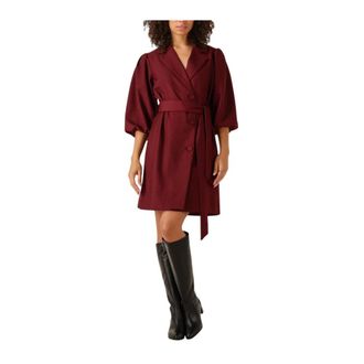 Notre-V Bordeaux Rotes Mini Kleid Nv-Gina - - Dresses - Damen - Rot - XS