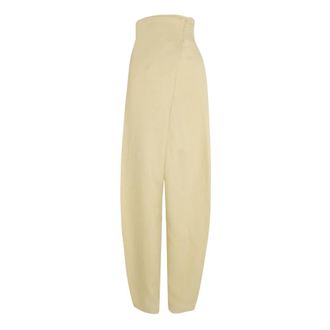 Cortana Nach- Leinen Wickelhose in Sand - - Trousers - Damen - Beige - L