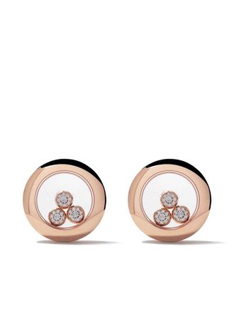 Chopard puces doreilles Happy Diamonds Icons en or rose 18ct