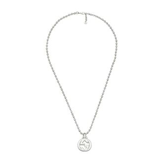 Gucci Interlocking Anh&auml;nger Halskette - - Accessories - Damen - Grau - ONE SIZE
