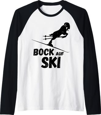 Jimbeels Lustiger Ski Spruch | Bock auf Ski Skifahrer | Apres-Ski Raglan