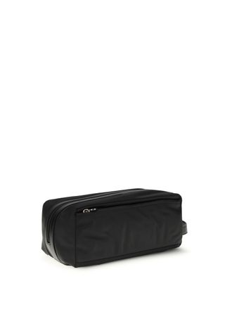 Kiton Mens Beauty Case Black Nylon Wash Bags