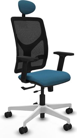 Piqueras y Crespo B&uuml;rostuhl mit verstellbarer Armlehne, h&ouml;henverstellbare Lendenwirbelst&uuml;tze und festes Kopfteil, ausgestattet mit Syncro/Traslack und Schneideschaum, s