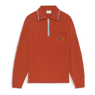 Dr&ocirc;le de Monsieur Polo Maille Dr&ocirc;le Patch - - Knitwear - Herren - Orange - L